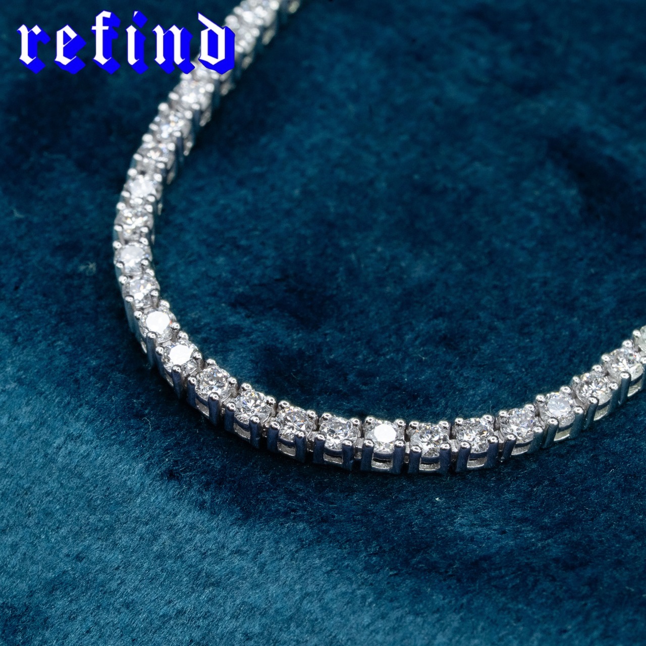 【2mm】Lab Diamond Tennis Chain Bracelet【Silver】 | refind