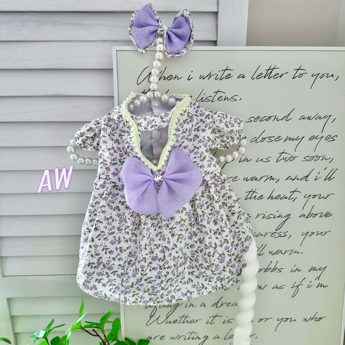 purple liberty one-piece | haenim dog shop