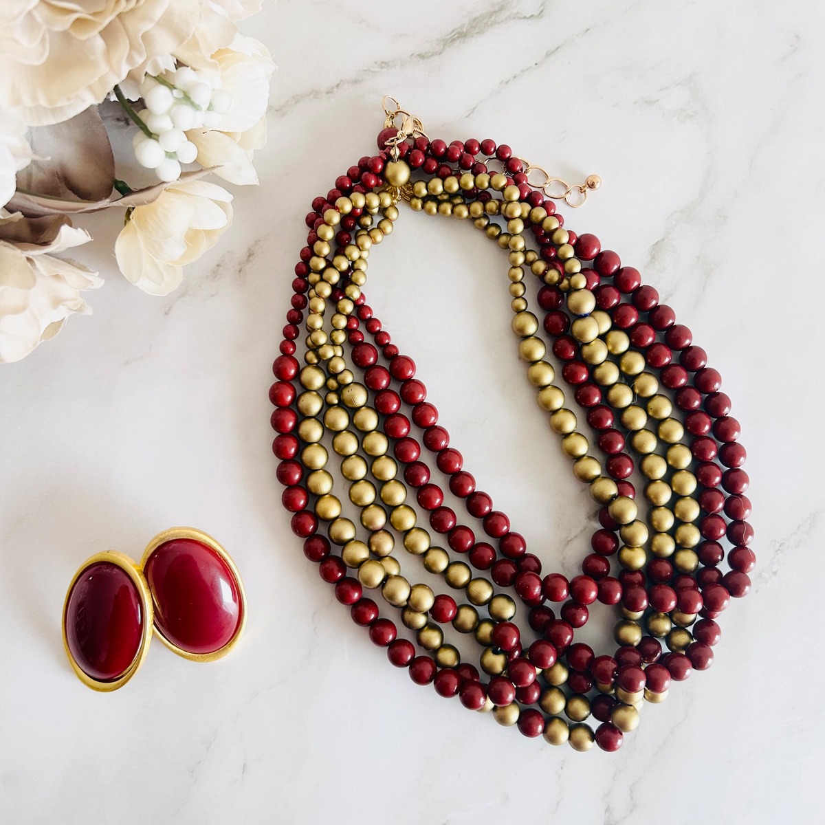 【157】ボルドーロイヤルネックレス | BELLA GENTE