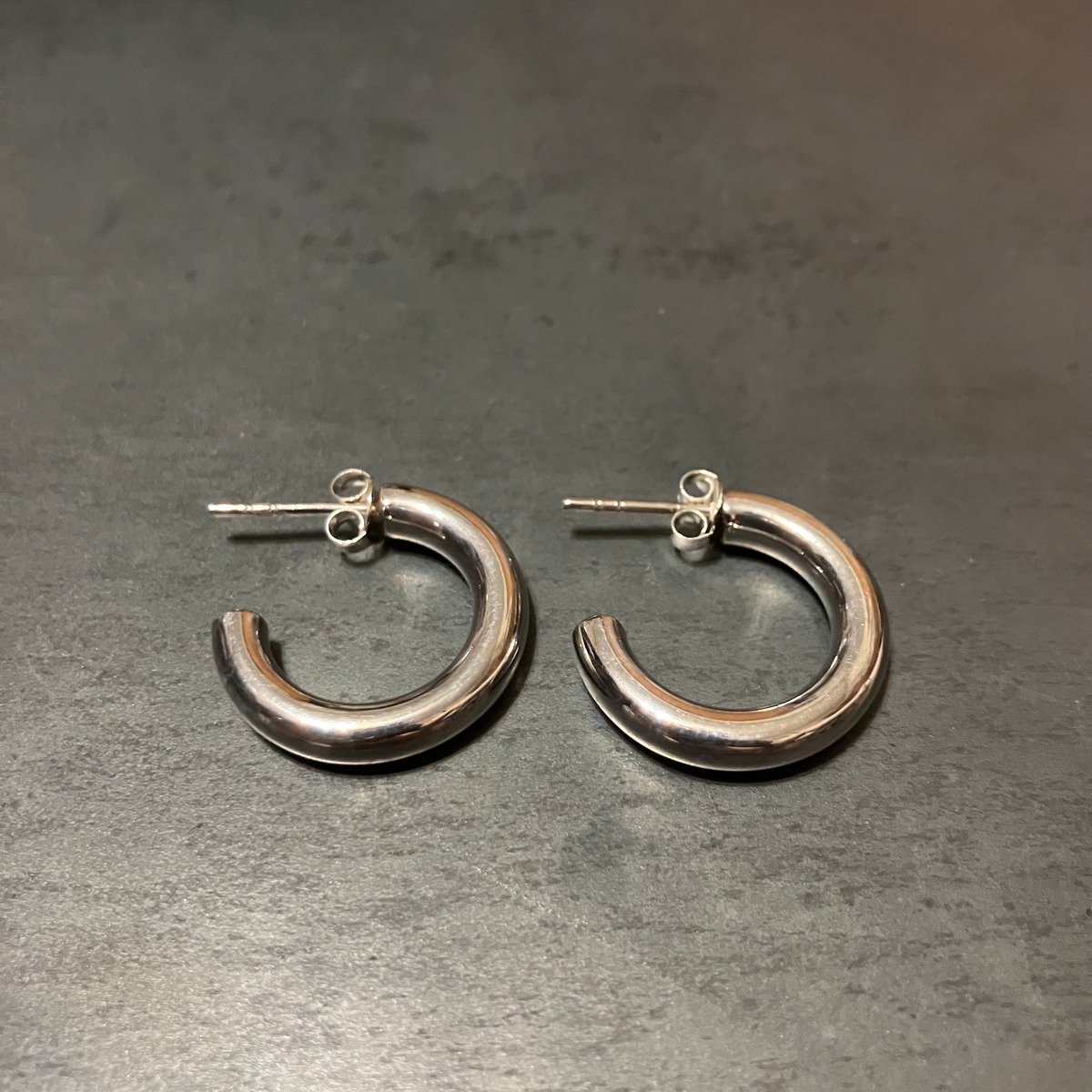 SILVER925 STUD FOOP SIMPLE EARRINGS /シルバー/ピアス | maryland_accessories