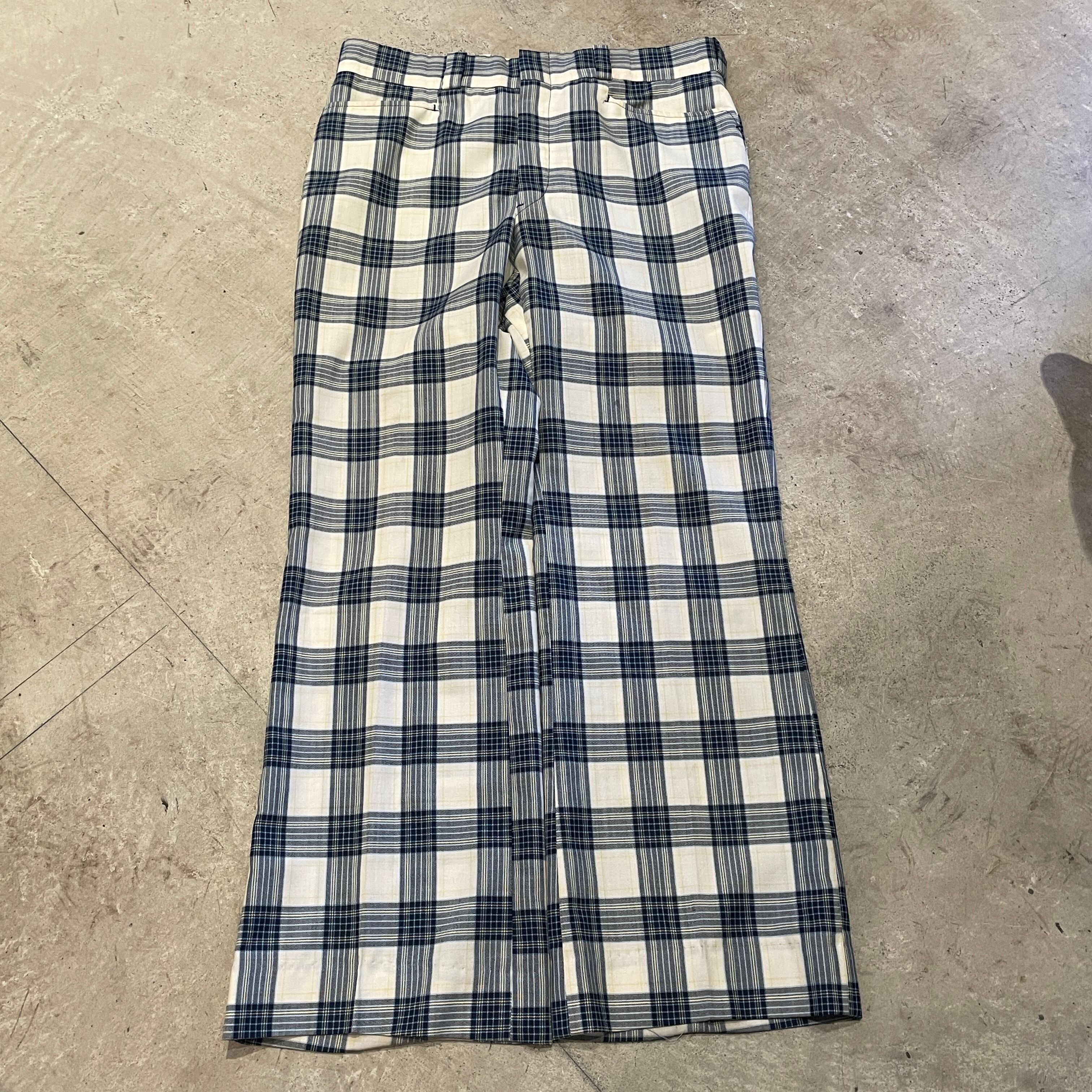1970s DAN PARKER CHECK PATTERN SLACKS | safarionline