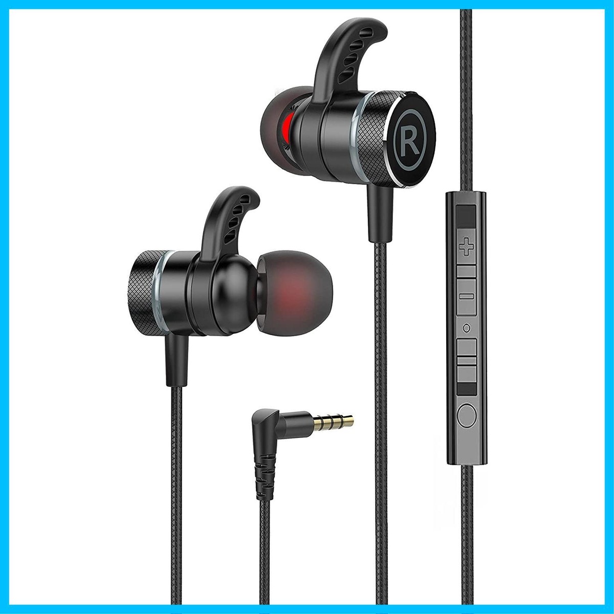 Kasott Soundmaster Pro V1 マイク付きゲーミングイヤホン【マイクミュート機能 】低音重視 イヤフォンヘッドホン カナル ...