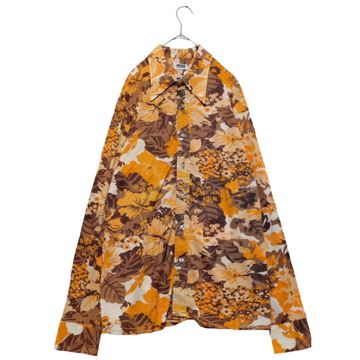 vintage flower pattern shirts yellow (smop000099) | smooth operator