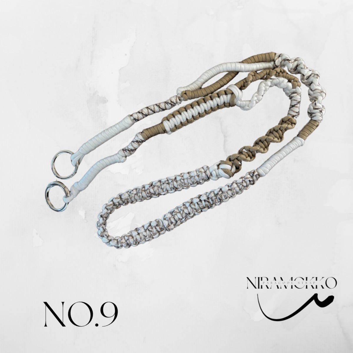 【NO.9】ホワイト×カーキ×ホワイトストラップ | NIRAMEKKO