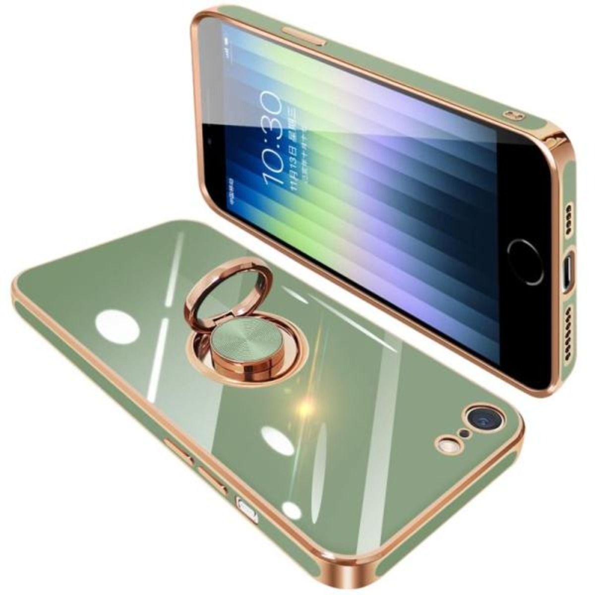 iPhone SE3 iPhone SE2 iPhone8 iPhone7 ケース リング付き アイフォンSE3 リング カバー 耐衝撃 TPU メッ3 | SPfield
