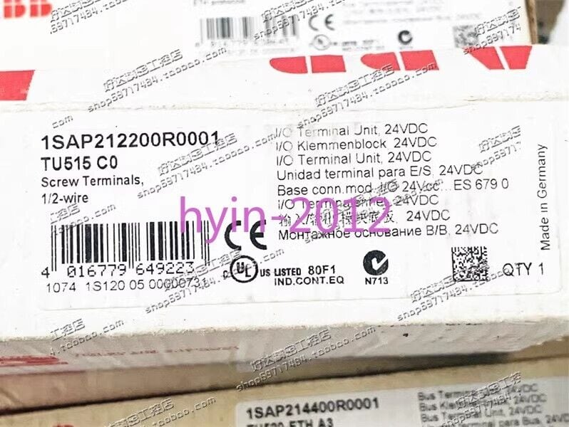 1pcs New ABB control module TU515 C0 1SAP221100R001 TU515 | FA機器shop24
