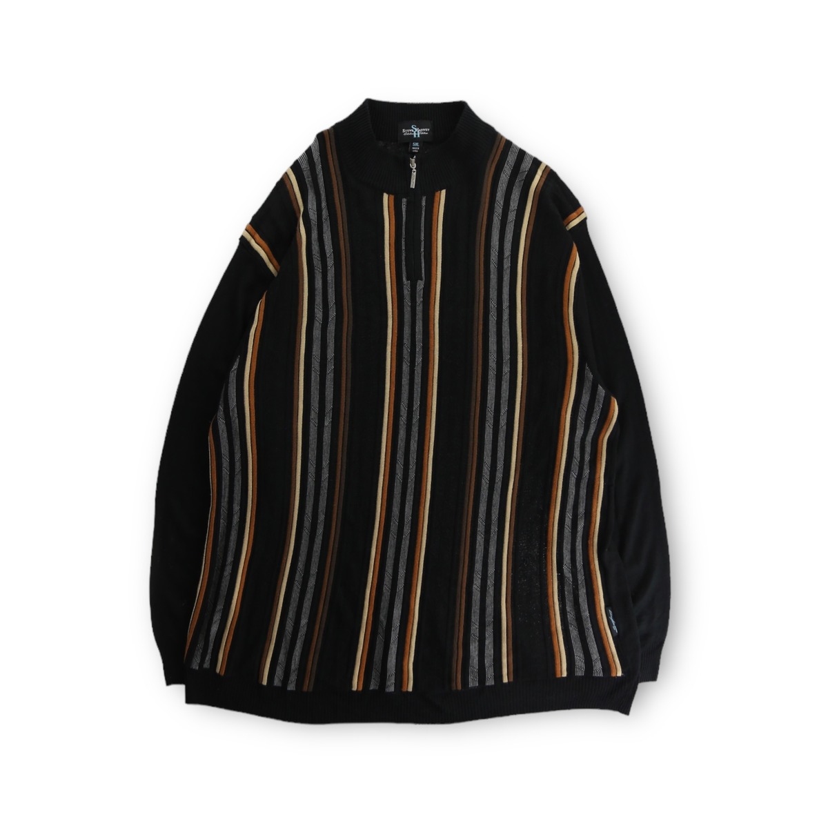 【COU】oversized 3D design half zip mock neck long knit sweater -4113- | cv