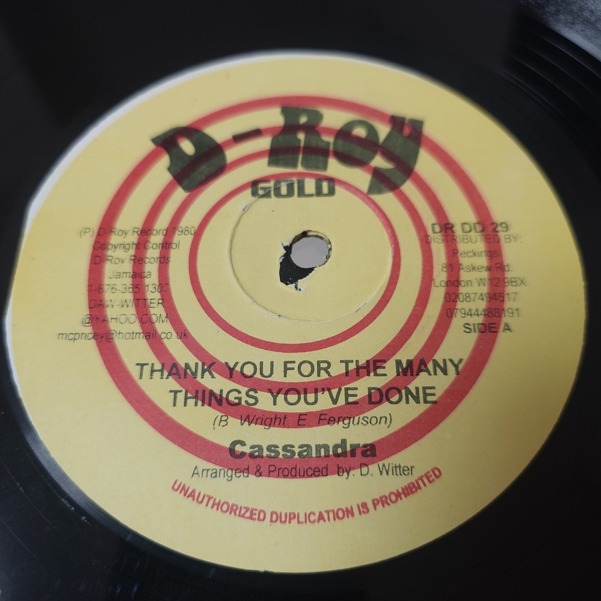 Cassandra - My Angel Baby / Thank You For The Many Things You've Done ...