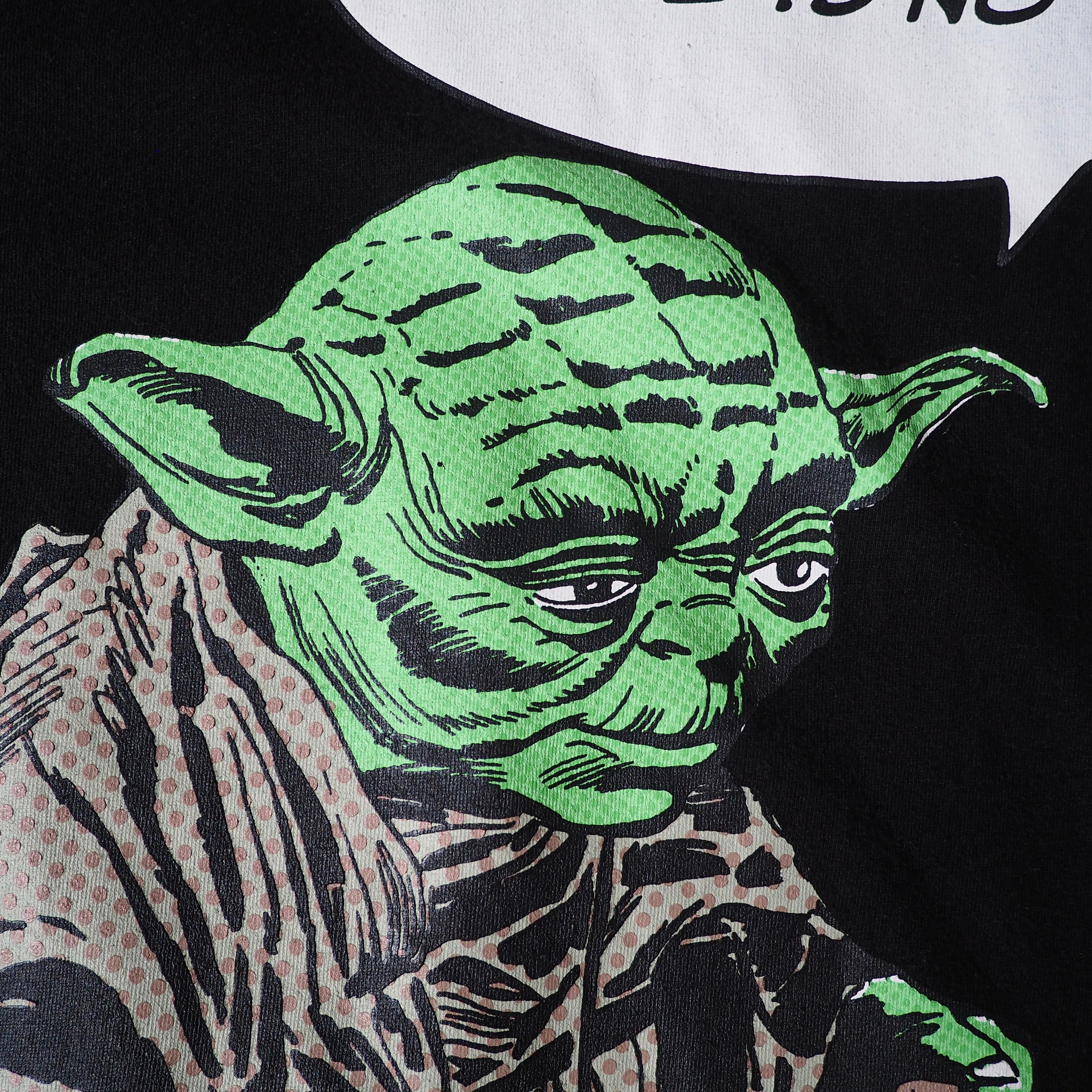 STARWARS Master Yoda ” printed black Tee | 古着屋 結々 STARWARS Master Yoda ” printed black Tee | 古着屋 結々