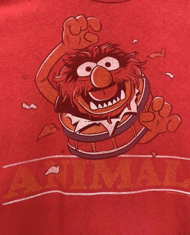 00’s “The Muppets” Print Tee [ANIMAL] RED XL | RENGA CLOTHING STORE