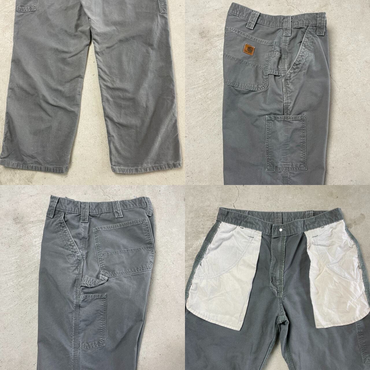 Carhartt カーハート ペインターパンツ ダック地 メンズW33 古着 ライトオンス B151 FAT グレー【ワークパンツ】/グレー ...