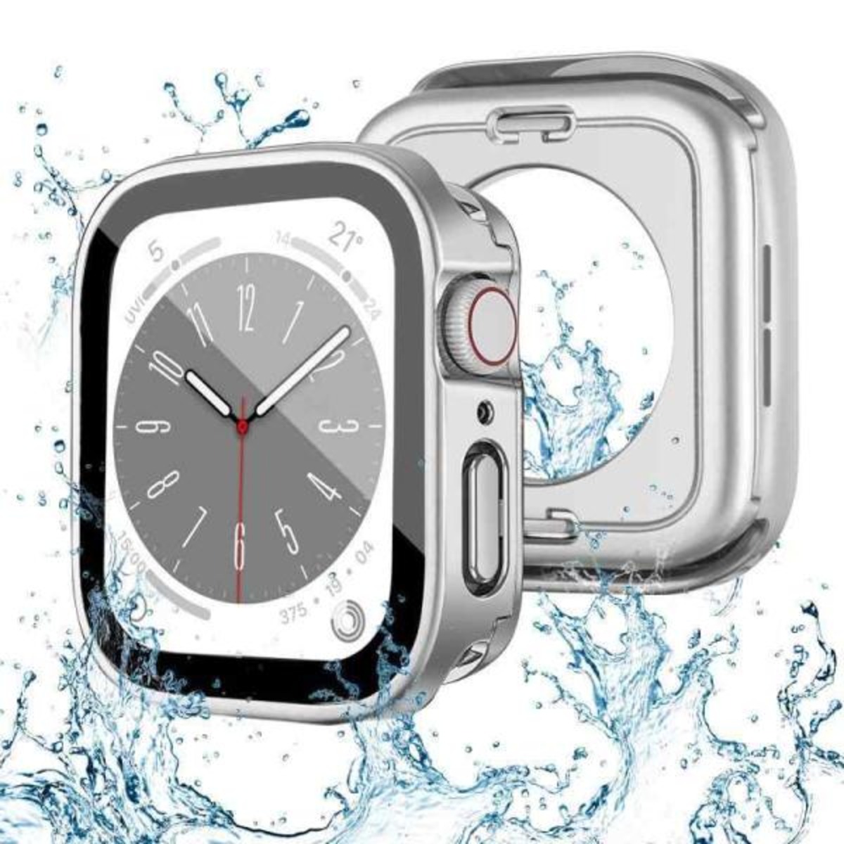 【2 in 1防水設計】POLINK 対応 アップルウォッチ カバー Series 9/8/7/SE/6/5/4 40mm PC素材 強化 ...