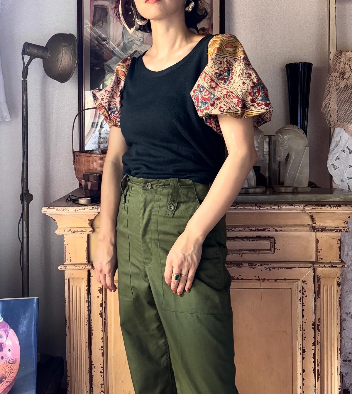 puff sleeve yellow | cross vintage