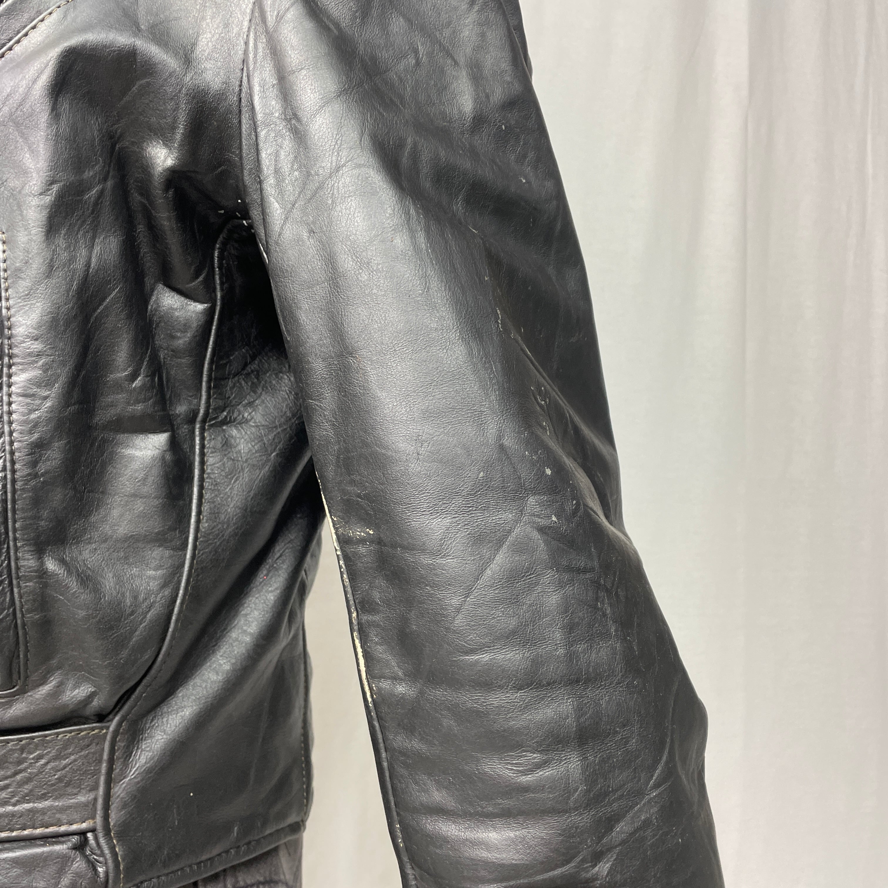 70年代 USA製 EXCELLED アメリカン ダブルライダースジャケット メンズL相当 古着 70s ビンテージ ヴィンテージ ブラック ...