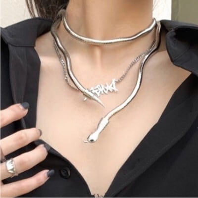 INENIMARTJ チャンキースネークネックレス レイヤードゴールド INENIMARTJ チャンキースネークネックレス レイヤードゴールド
