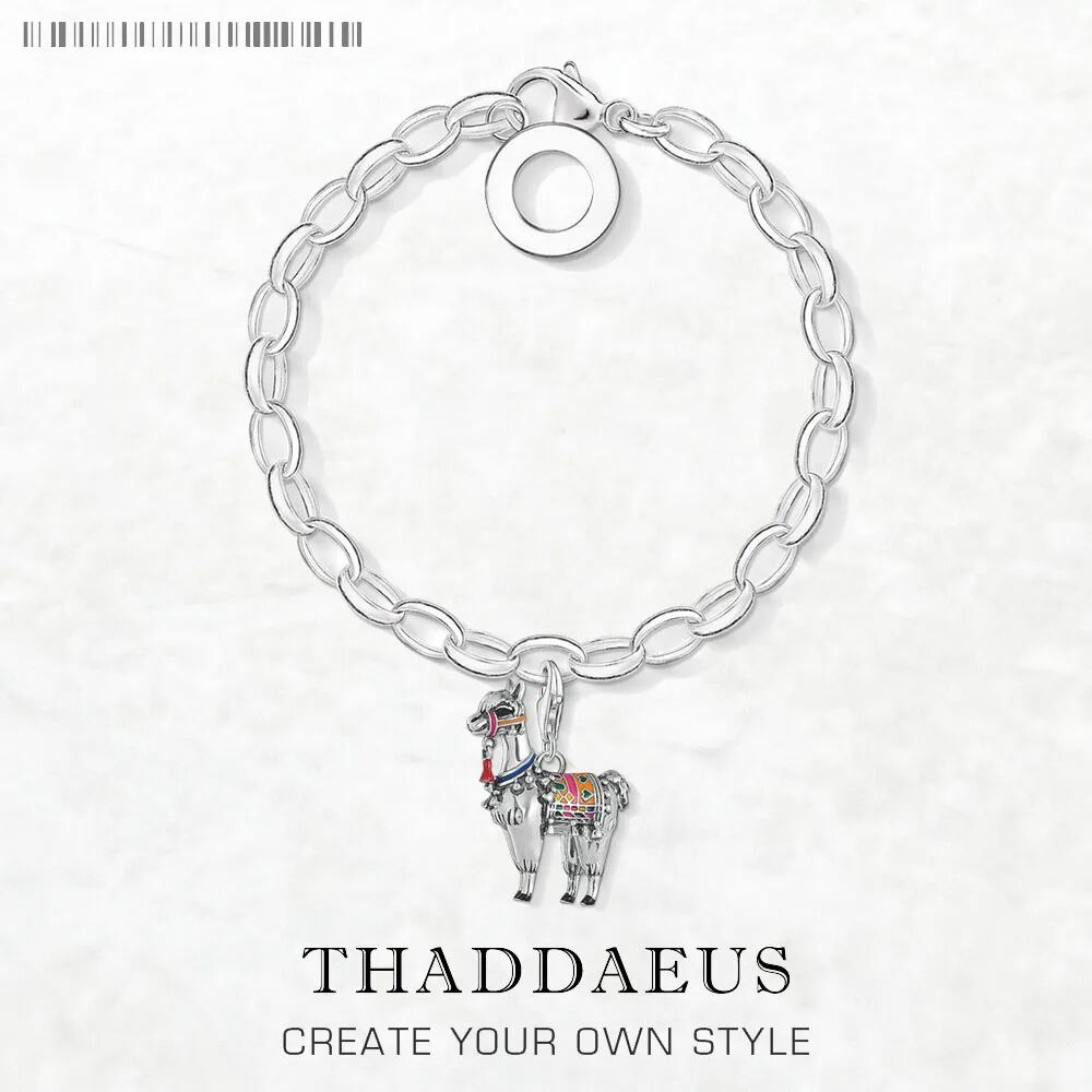 〈925 Sterling Silver〉Alpaca Charm Chain-Bracelet【T0132】 | Pay ID
