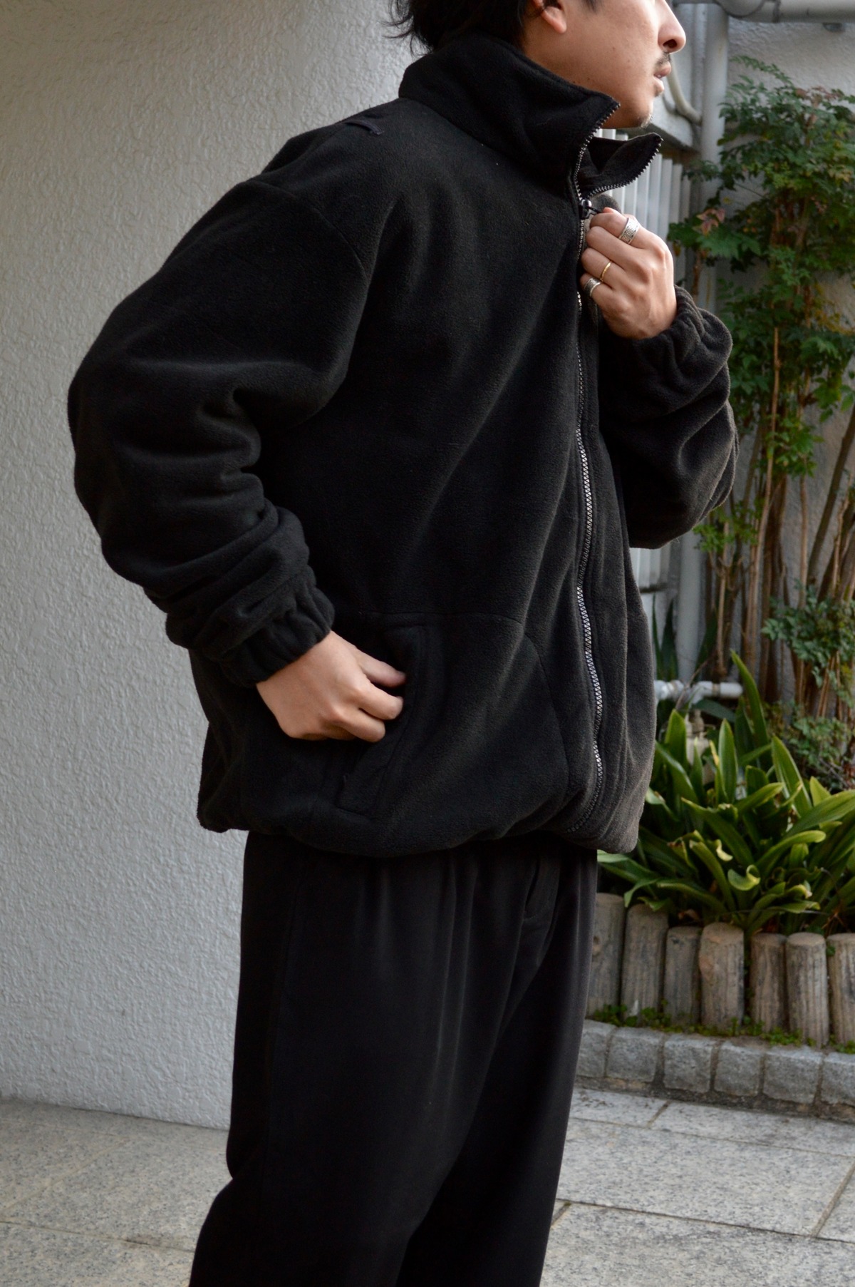 Dutch Army 90s Heavy Fleece Outer Jacket Used オランダ軍 フリースジャケット ブラック | UOOP