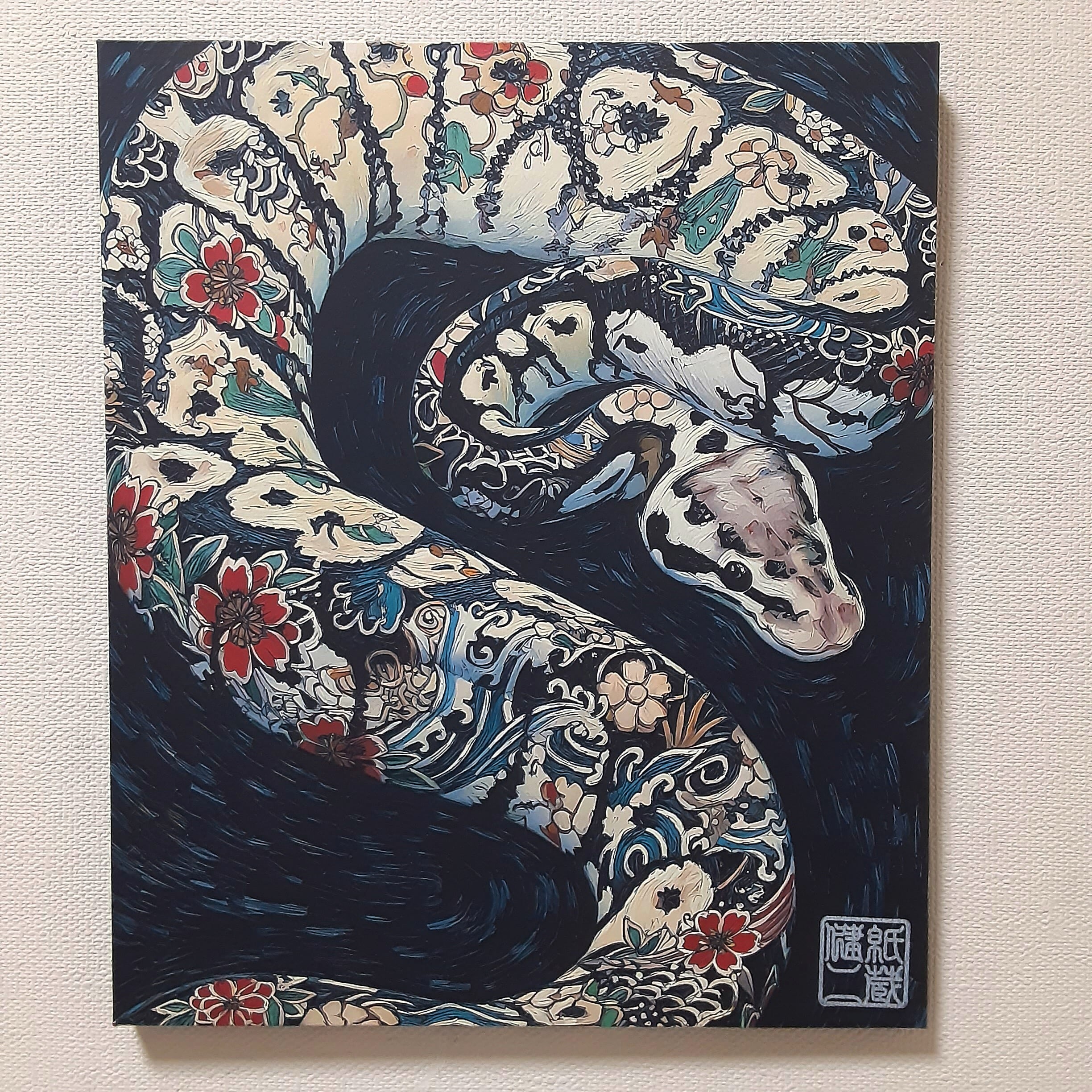 【I.M様専用】絵画ボールパイソン×2枚 | ペーパークラフト ギャラリーペパクラ（Gallery紙蔵） / ペーパーアートアクアリウム