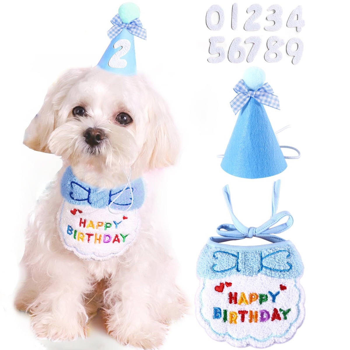 【在庫セール】犬 誕生日 帽子 犬 猫用 誕生日グッズ 誕生日帽子 3点セット バースデー帽子 ペット用誕生日帽子 帽子 数字付き クラウン きらきら バースデーハット 飾り付け ペット 帽子 ...