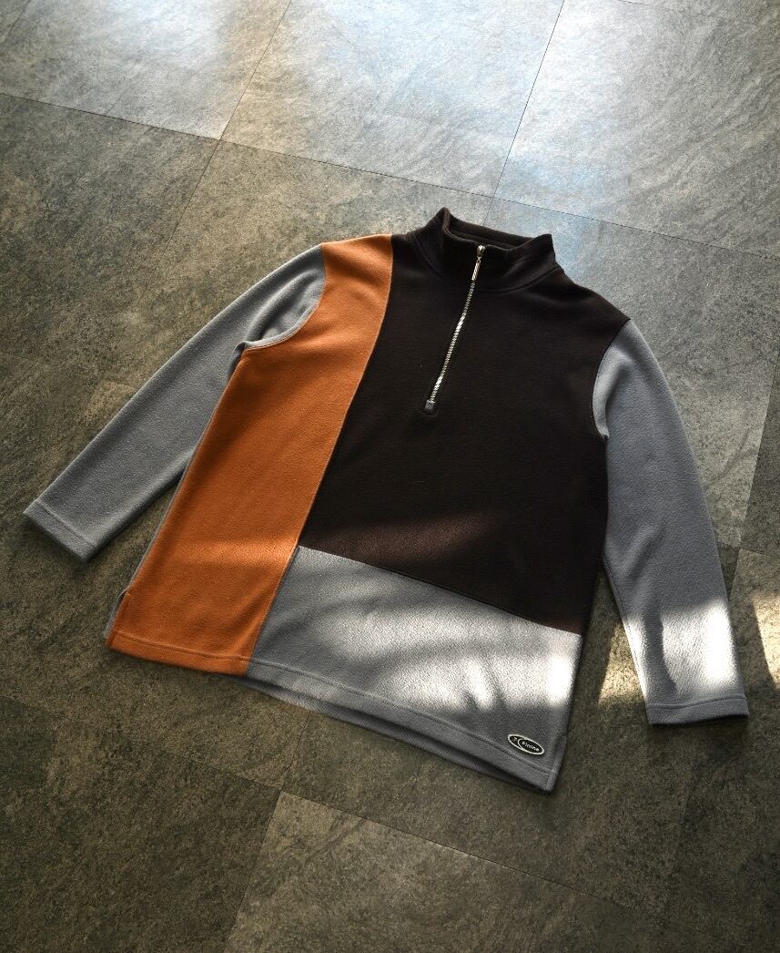 SWITCHING DESIGN HALF ZIP KNIT | Pay ID