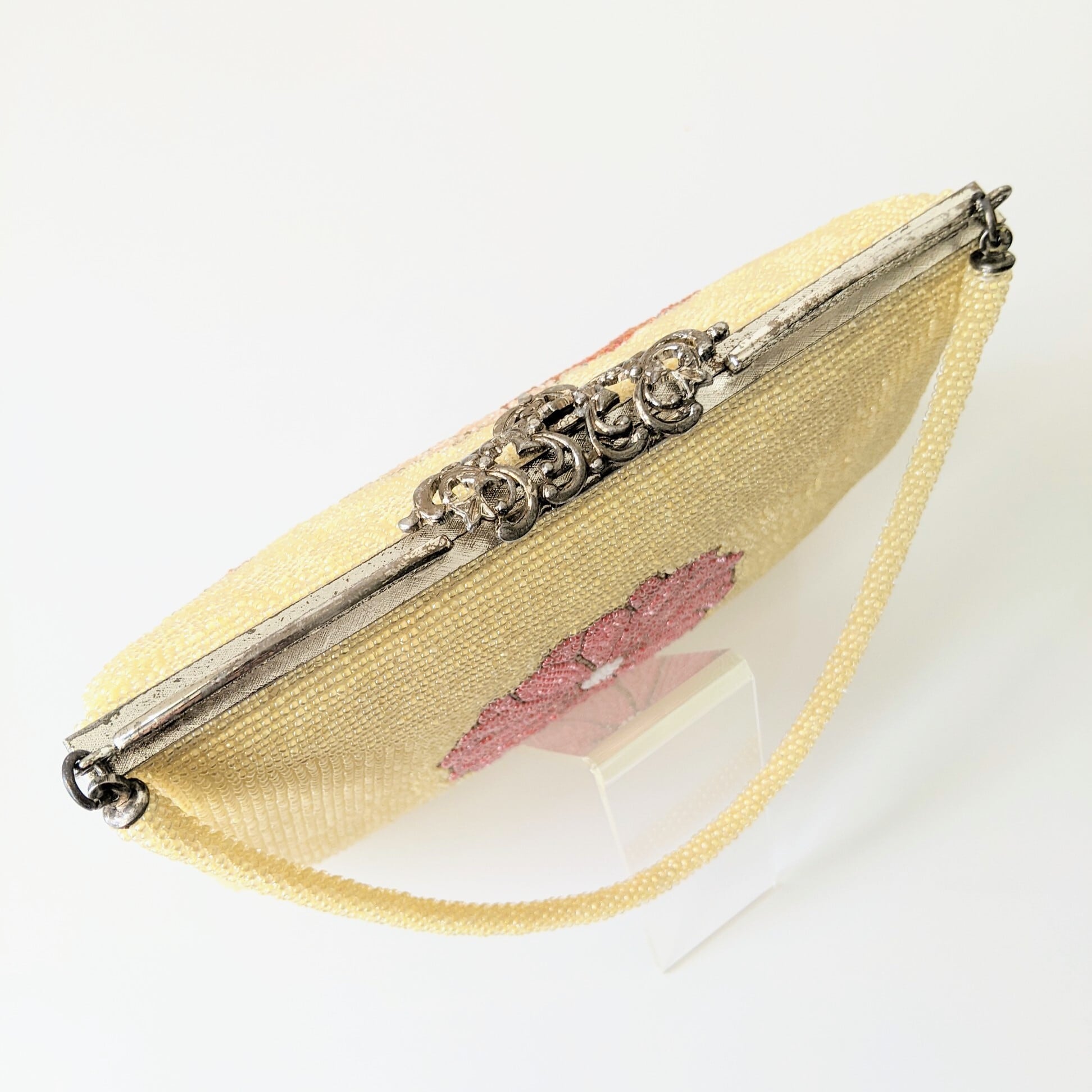 Vintage】ビーズ刺繍バッグ Vintage Beaded Bag 菊青海波 亀甲柄 Vintage】ビーズ刺繍バッグ Vintage Beaded Bag 菊青海波 亀甲柄