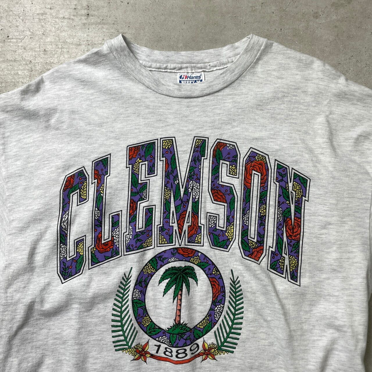 80年代 USA製 CLEMSON UNIVERSITY カレッジロゴプリント Tシャツ メンズXL 古着 90s VINTAGE ...