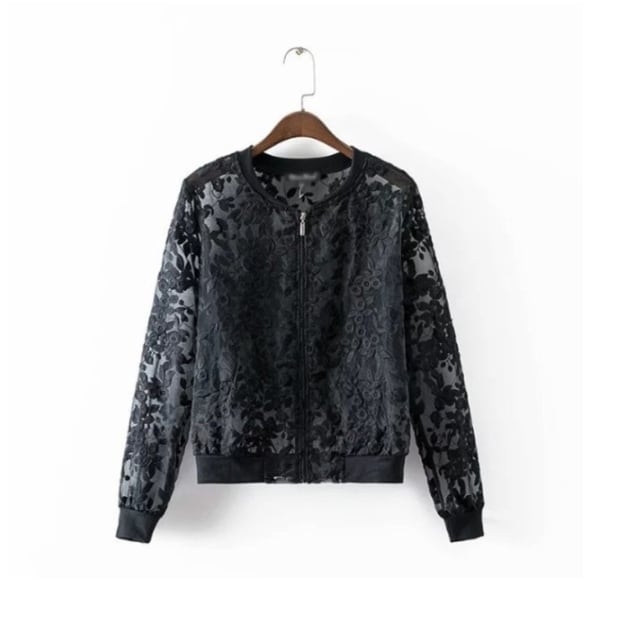 ジャケット アウター 大きいサイズ レディース レース ドッキング