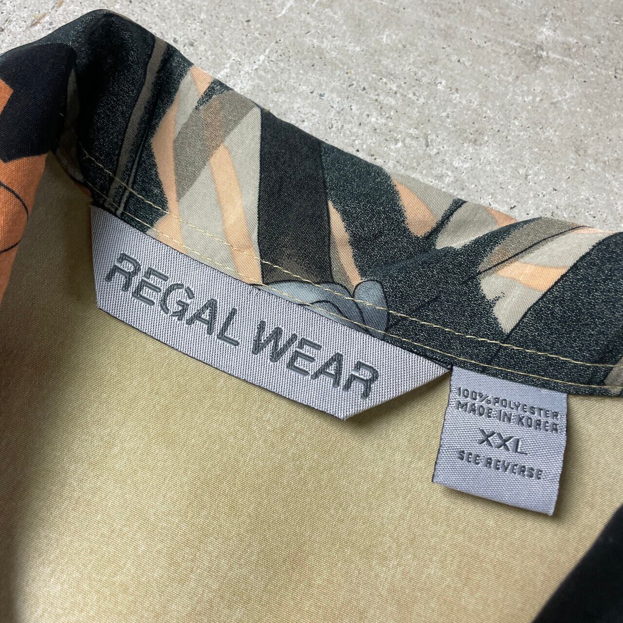 REGAL WEAR 斬紅郎 オールプリント 開襟 半袖 ポリシャツ メンズ2XL 古着 ビッグサイズ 大きいサイズ アニメ ゲーム ...