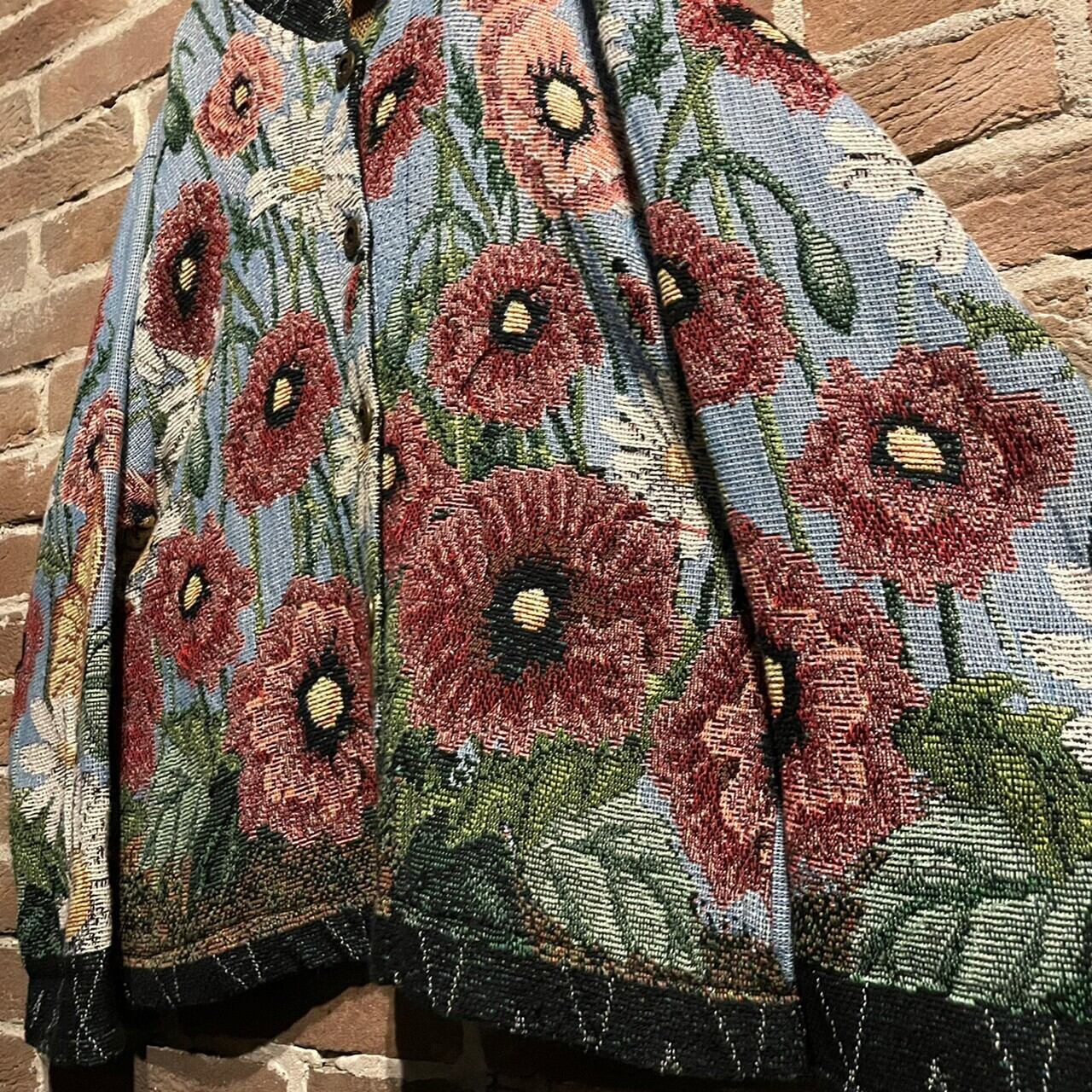 【Caka act3】・Cat × Flower Pattern Vintage Loose Gobelin Jacket | Caka(カカ ...