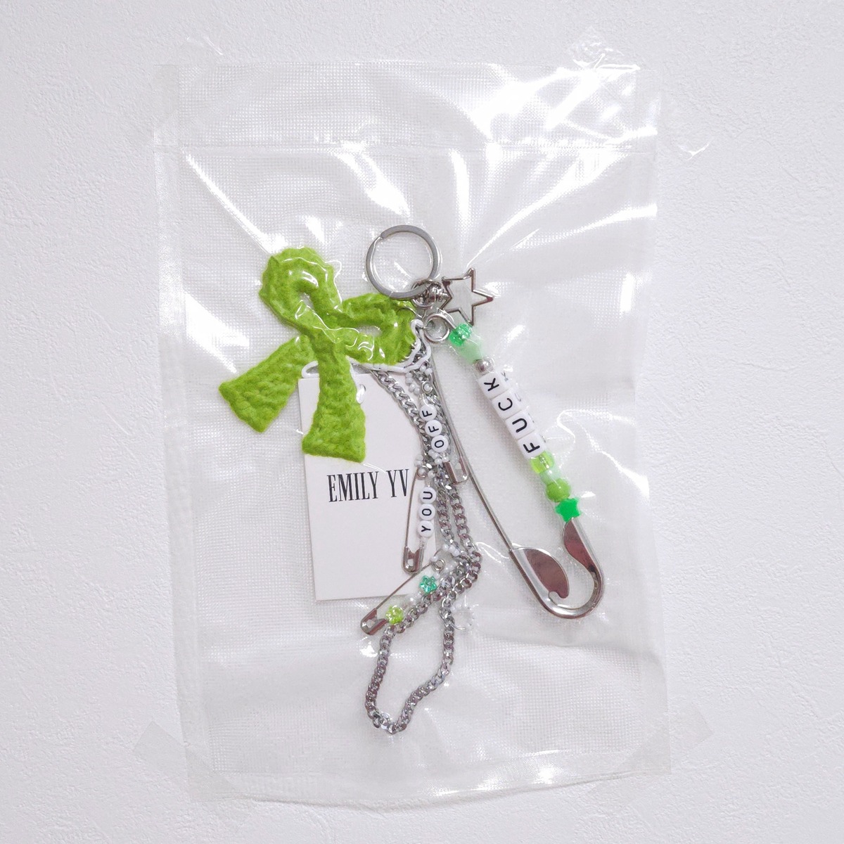 "F**K" Safety Pin Key Chain | EMILY YV