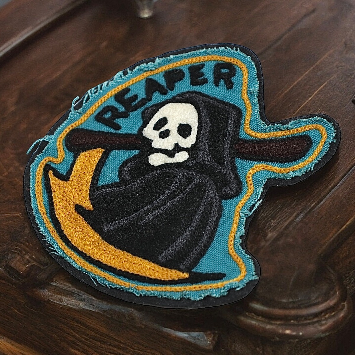 “LIGHTNING REAPER” PATCH チェーンステッチワッペン | 【RIOTT/ライオット】
