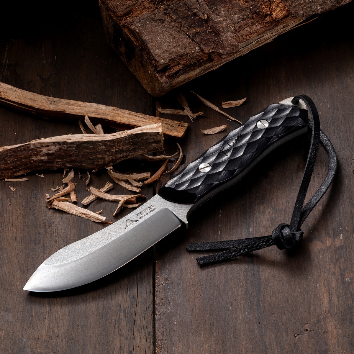 【FEDECA フェデカ】ブッシュクラフトナイフ （ 名栗ブラック ） | CARNOSA DOORS