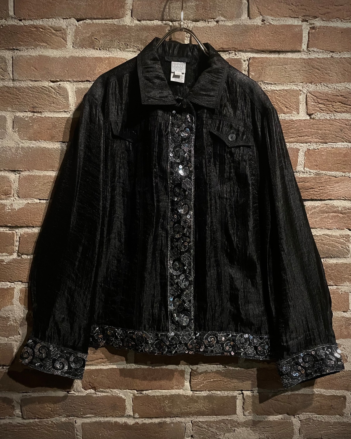 【Caka act3】Silver Embroidery × Spangle Decoration Tracker Jacket | Caka ...