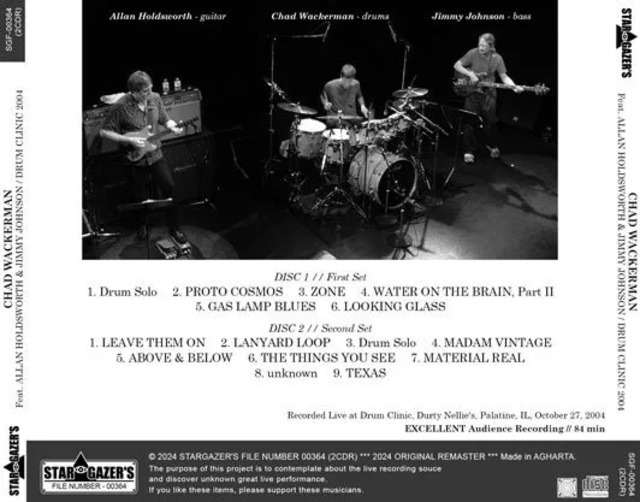 CHAD WACKERMAN FEATURING ALLAN HOLDSWORTH AND JIMMY JOHNSON / DRUM ...