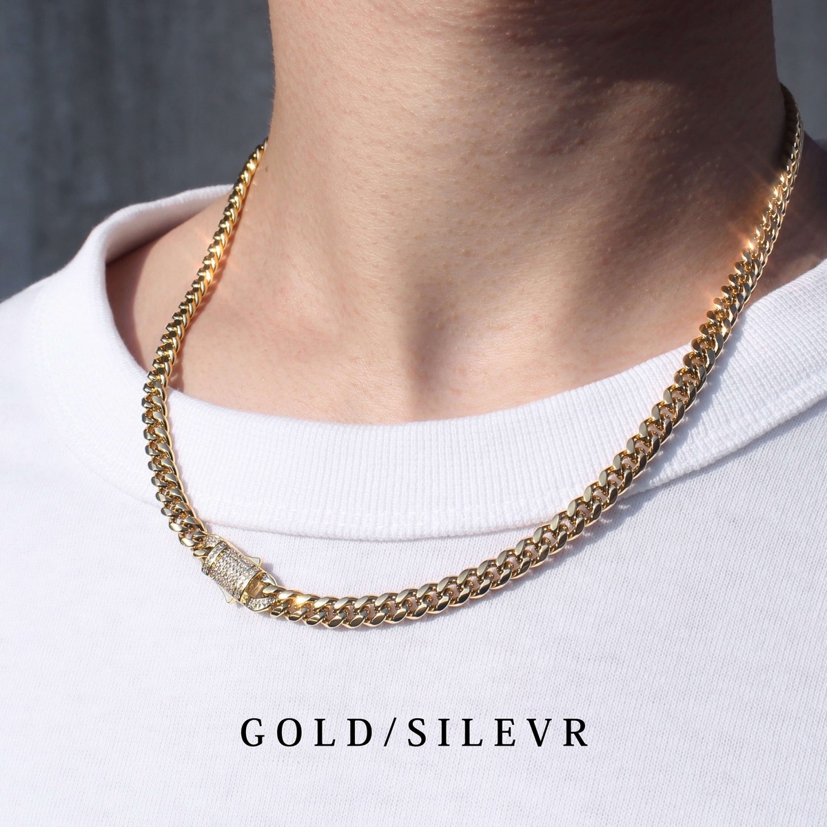 6mm -LUX JEWEL- 316L Kihei Chain Necklace MN2-22 | MALIARE