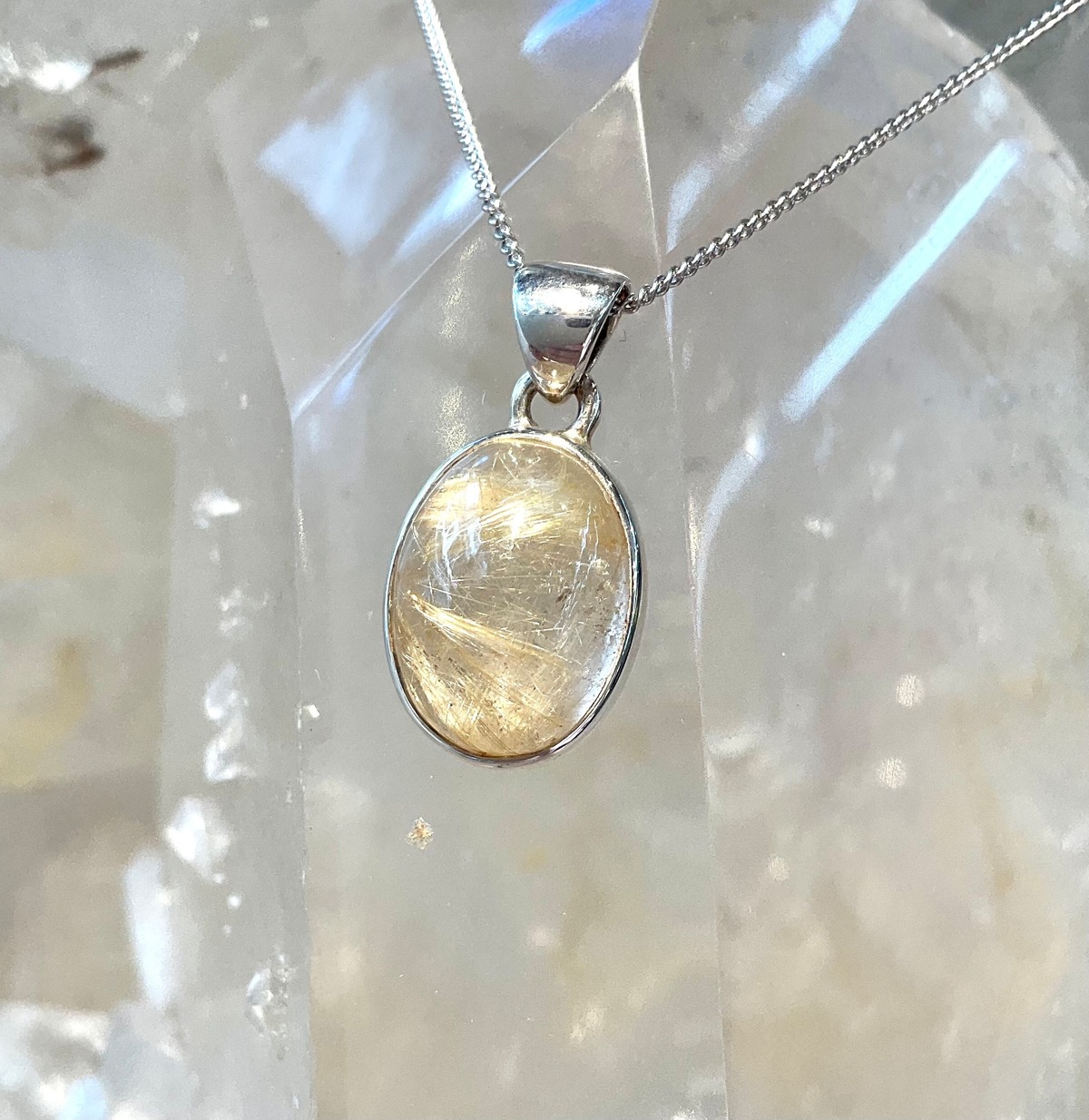 金運・財運UP！！ルチルクォーツペンダントトップ001 | AMERI 自由が丘店 天然石・パワーストーン・ペンデュラム