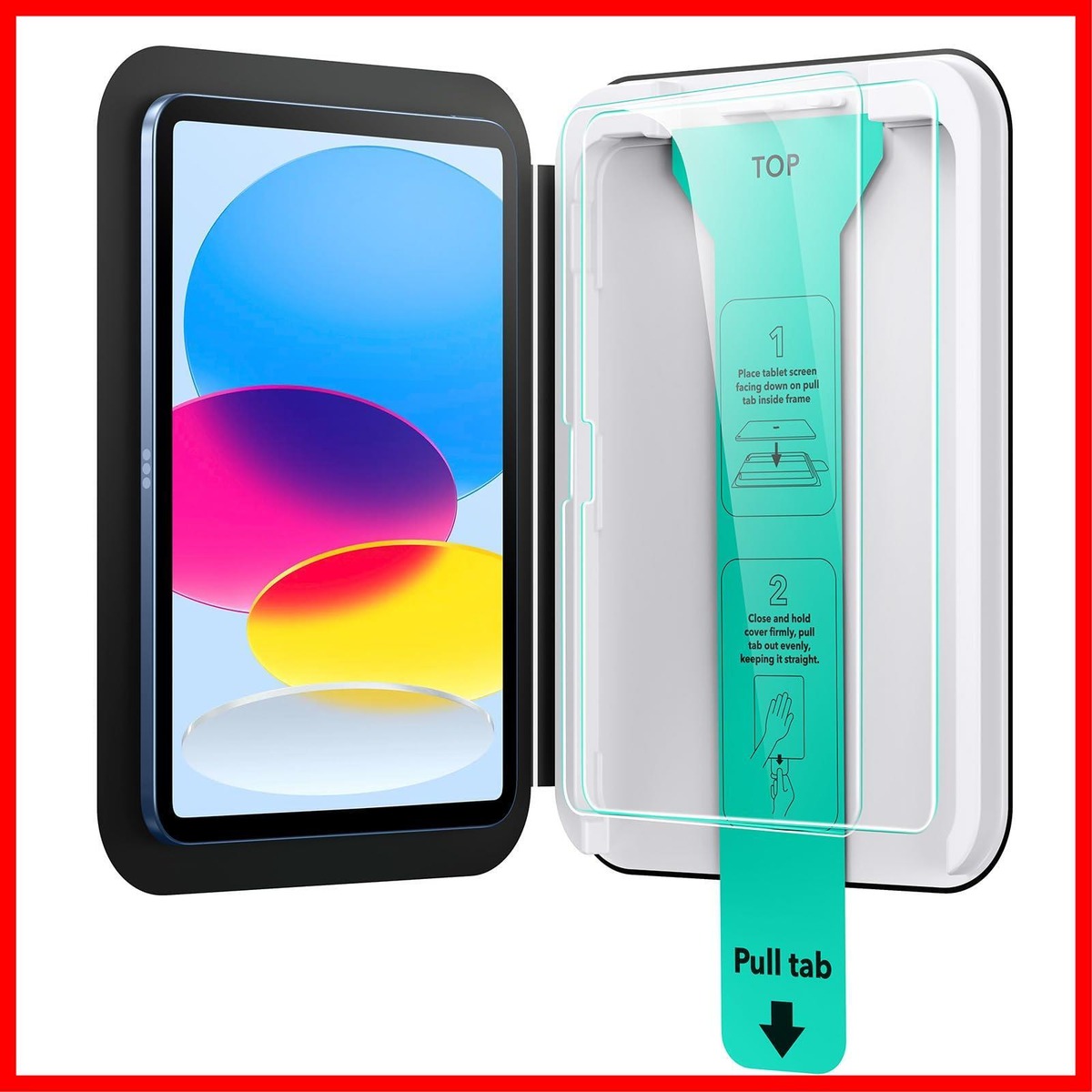 ESR 2枚入り iPad 第11/10世代 フィルム A16 (11/10.9インチ 2025/2022)専用 強化ガラスフィルム 9H ...