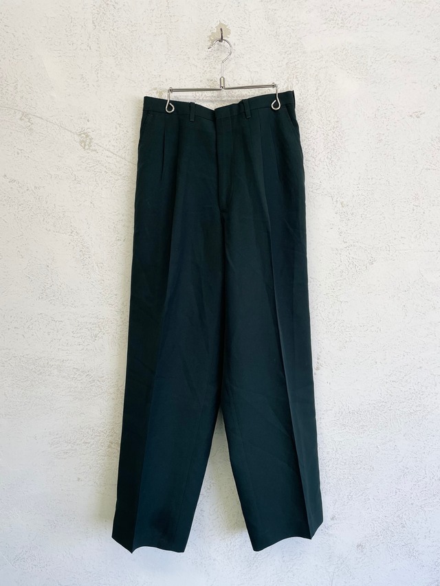 70's OLD SLACKS Unknown Brand size/W29 オールド スラックス ダークグリーン | ANY