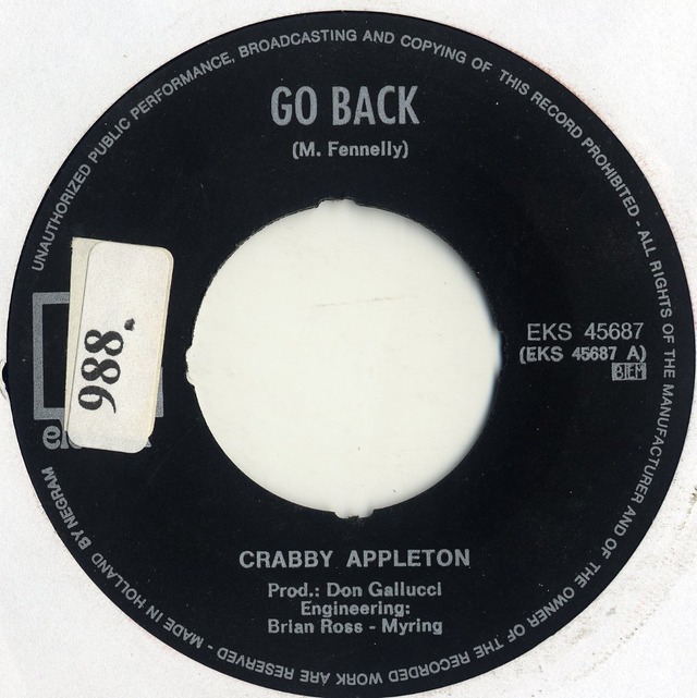 CRABBY APPLETON - Go Back 7" | urban enemy