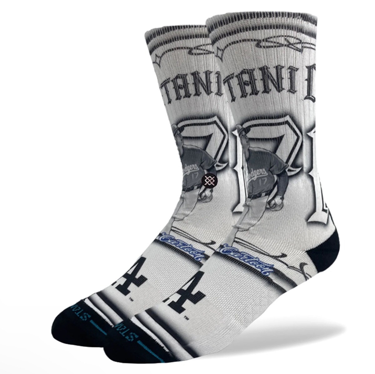 LA Dodgers x Cartoon x Shohei Ohtani Stance Crew Socks - White ...