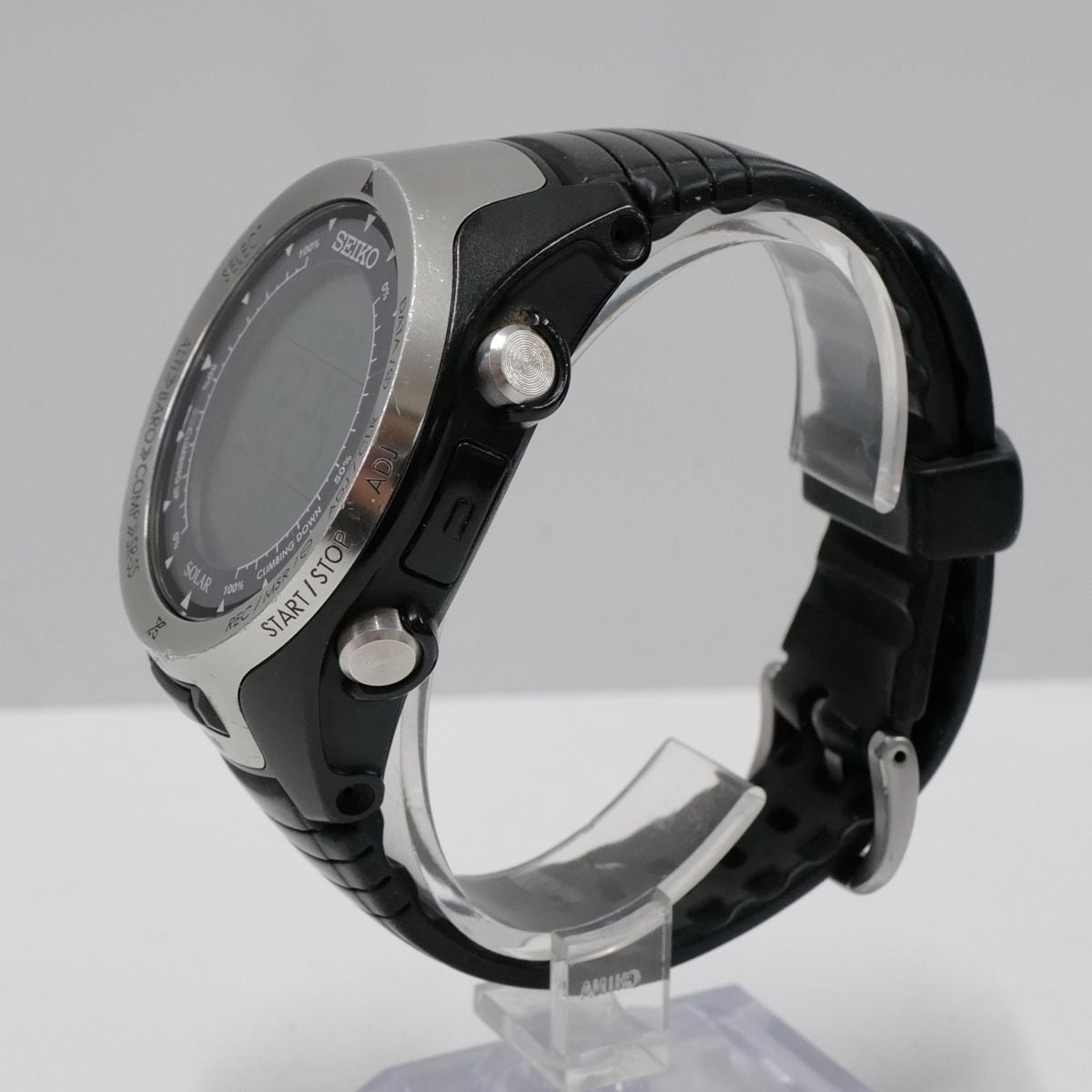 SEIKO プロスペックス アルピニスト SBEL001 腕時計 USED品 登山用ソーラーウォッチ 高度 気圧 温度 方位計測 S830-00A0 完動品 中古 X5466 | ウィット ...