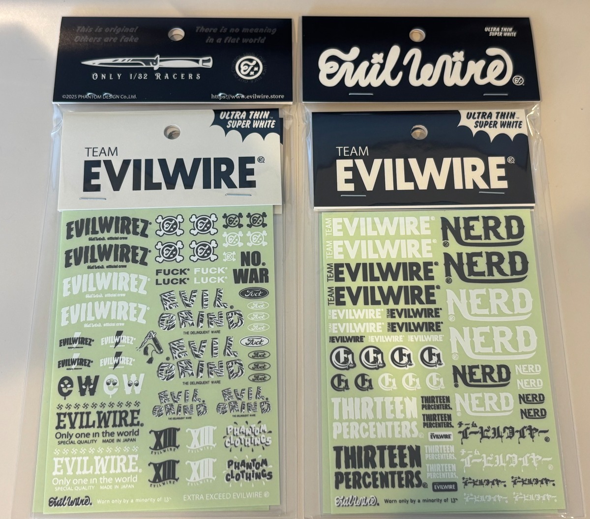 【TEAM EVILWIRE】1/32 Scale car model sticker set | edm
