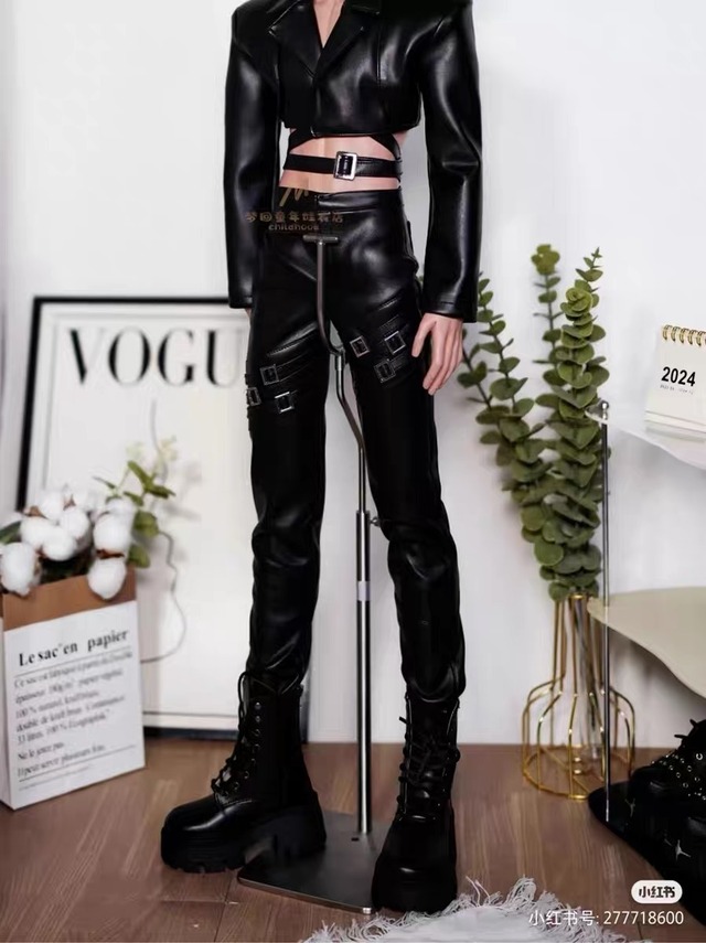 83cmのドールまで可能！bjd垫肩绑带皮衣套装霸总现代soom龙魂ID75叔ASIP壮叔SD帅气 bjd HID YC77 YC76 ...