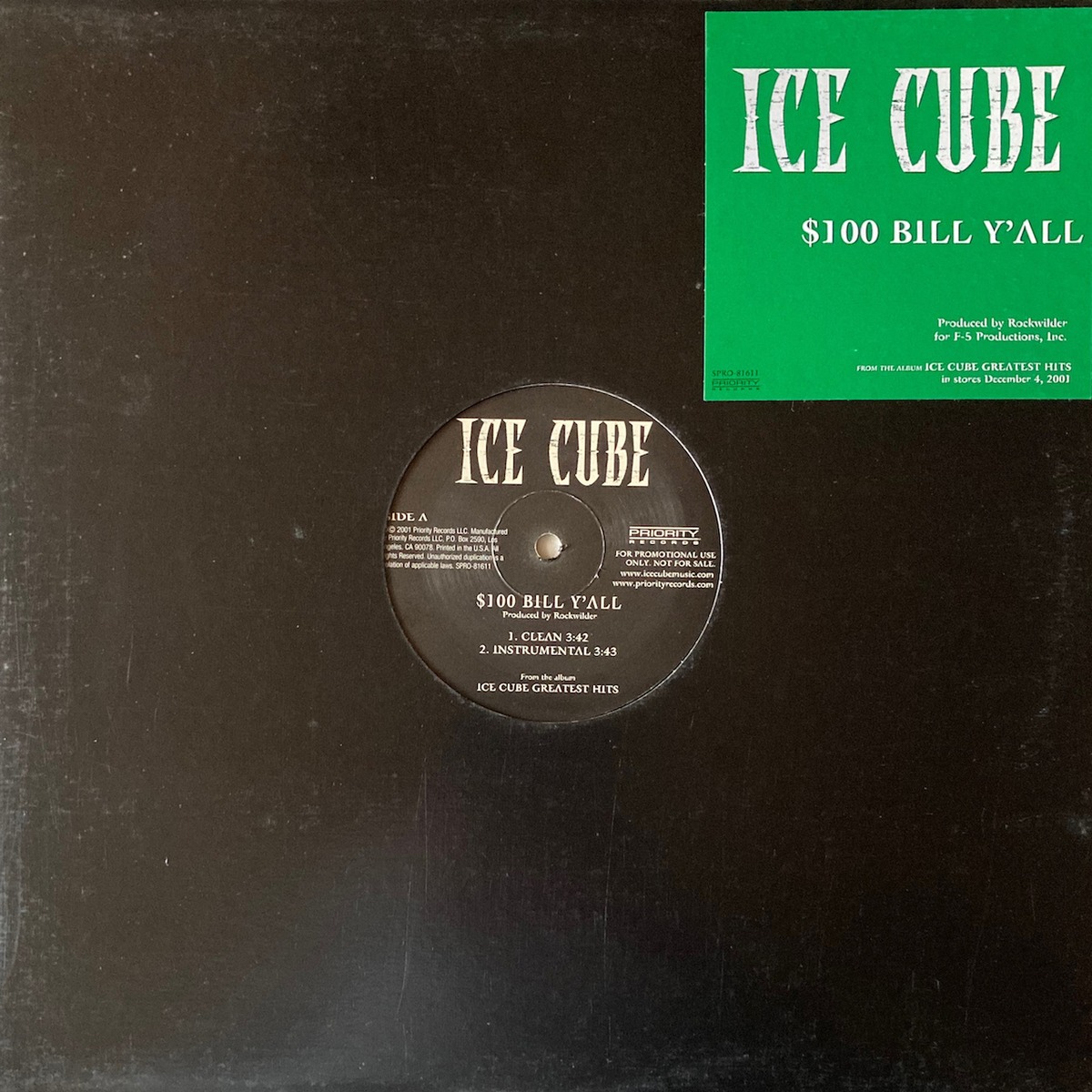 【Used / 12"】 ICE CUBE / $100 Bill Y'all | AgriTribeMusic - NEW / Used ...