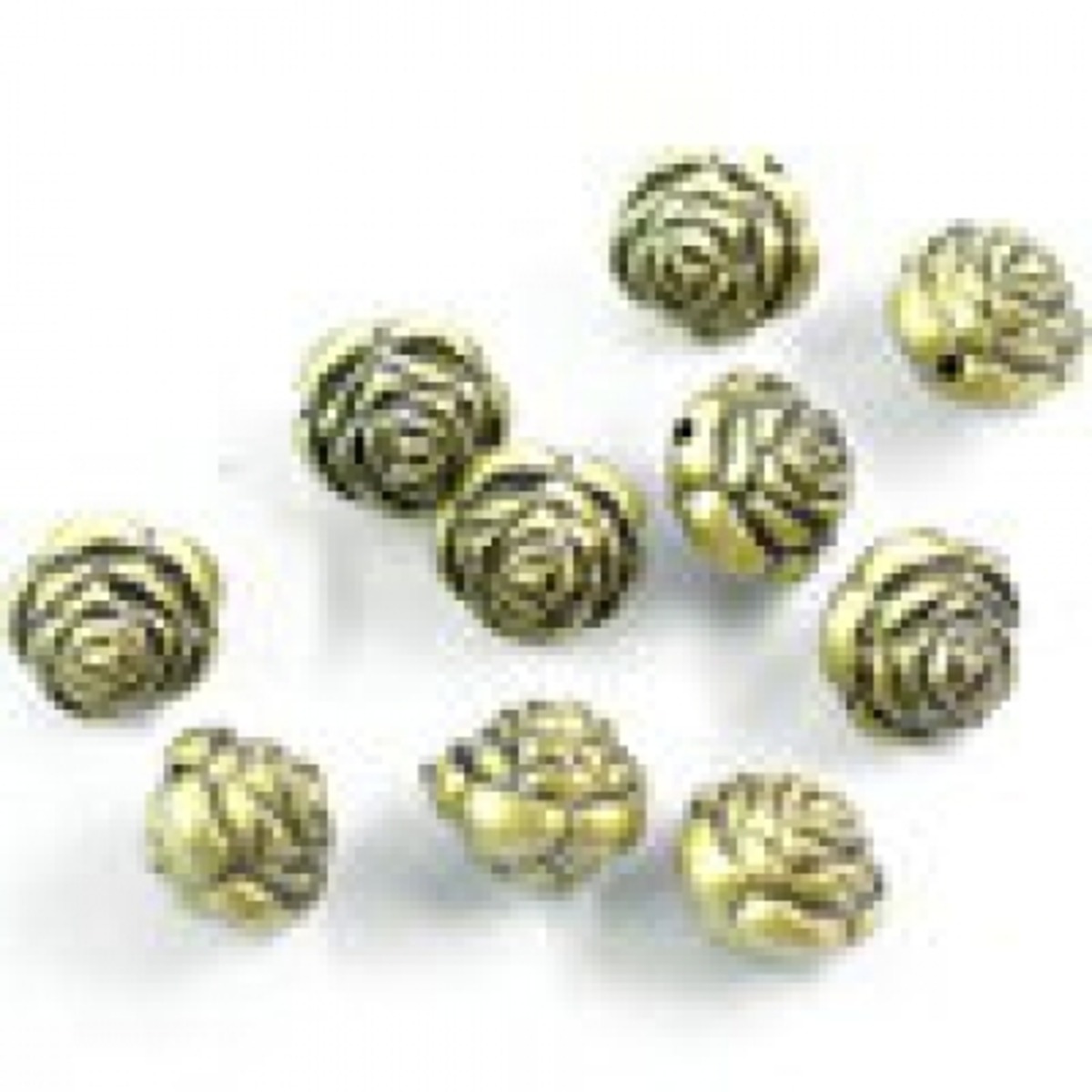 CCB-RS-2004 CCB ローズビーズ2 真鍮古美 16mm(10ヶ) | Beads&parts BASE2号店