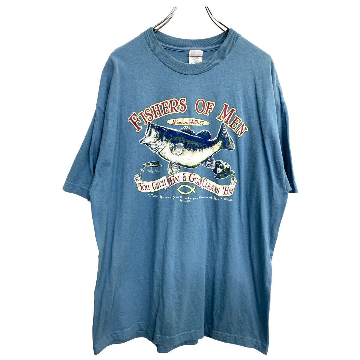 ALSTYLE APPAREL & ACTIVEWEAR 半袖 プリント Tシャツ XLサイズ ブルー 古着卸 アメリカ仕入 t2407 ...