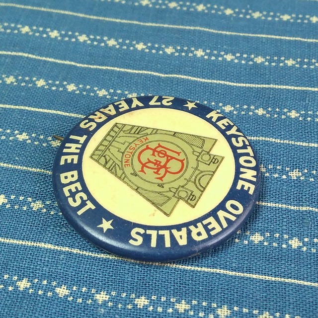 1900s KEYSTONE OVERALLS Pinback | Wonder Wear ヴィンテージ古着ネットショップ