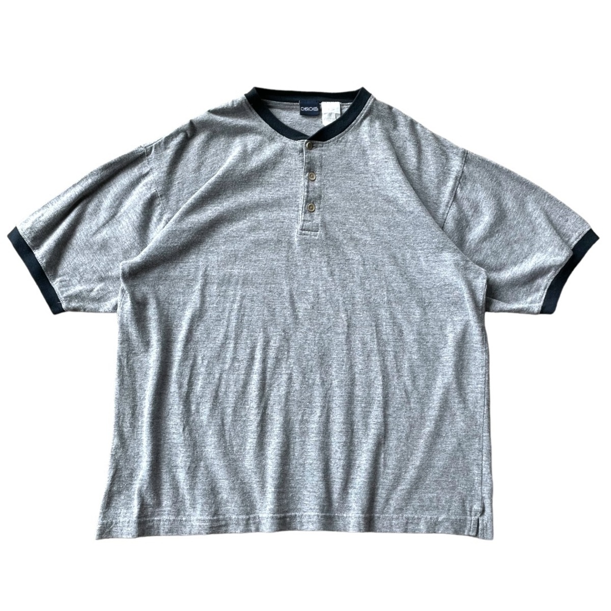 90s~ CHEROKEE S/S henley neck ringer t-shirt L / チェロキー ヘンリーネック リンガーTシャツ ...
