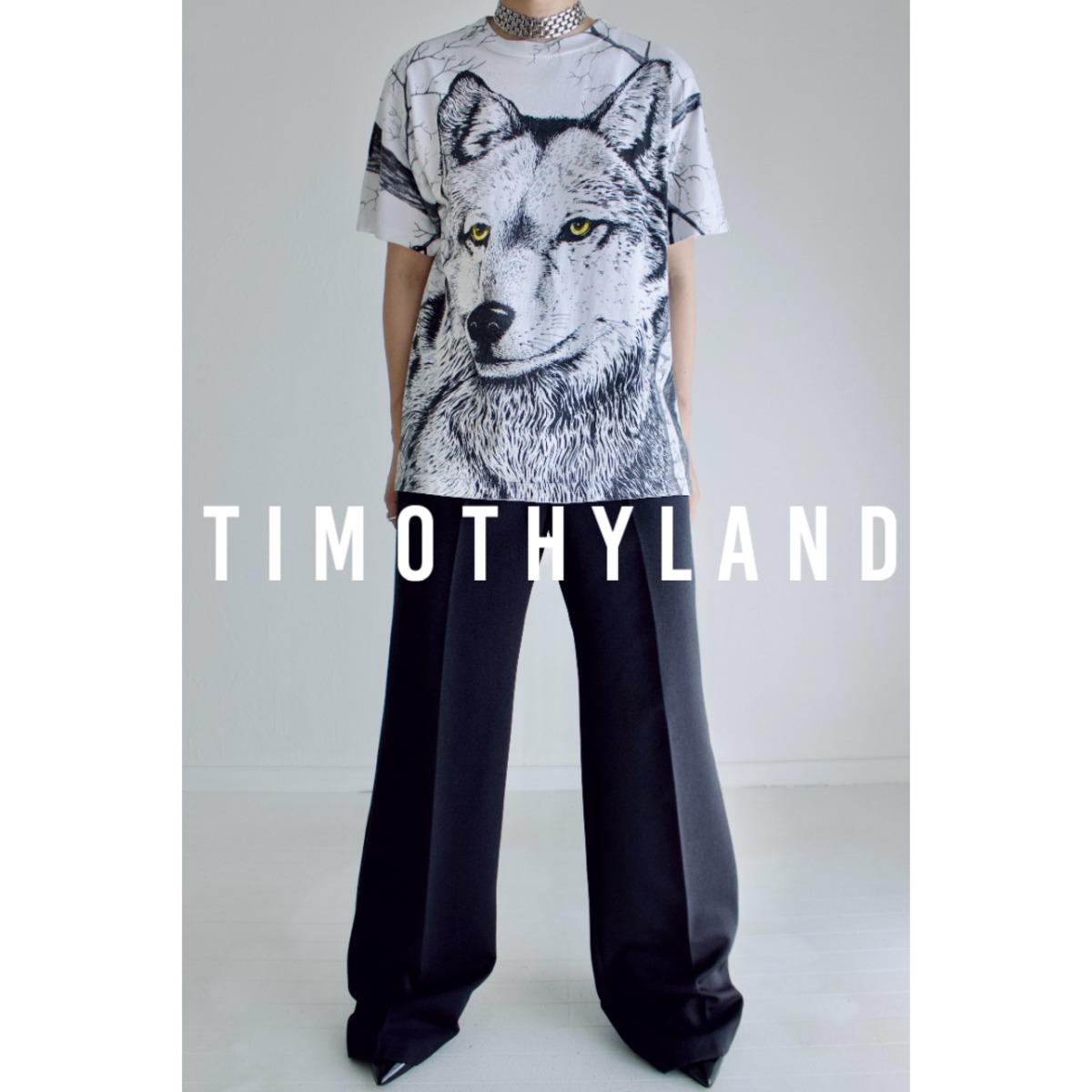90's Wolf print T-shirts | Timothy Land