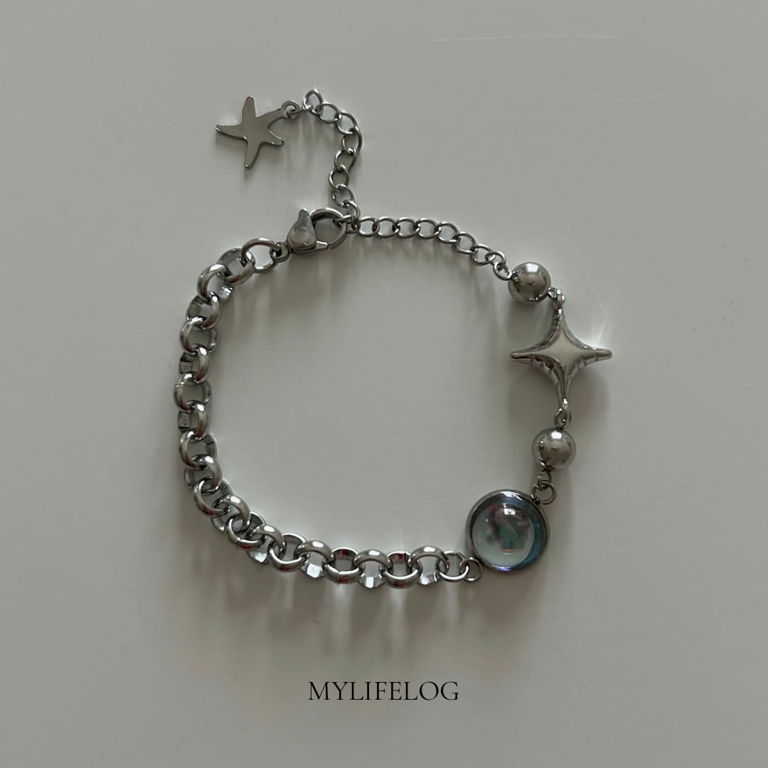 glass connector chain bracelet | MYLIFELOG